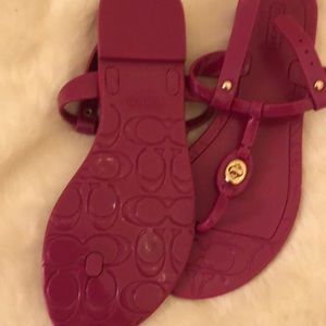 Coach | Shoes | Coach Pink Sandals 5 | Poshmark